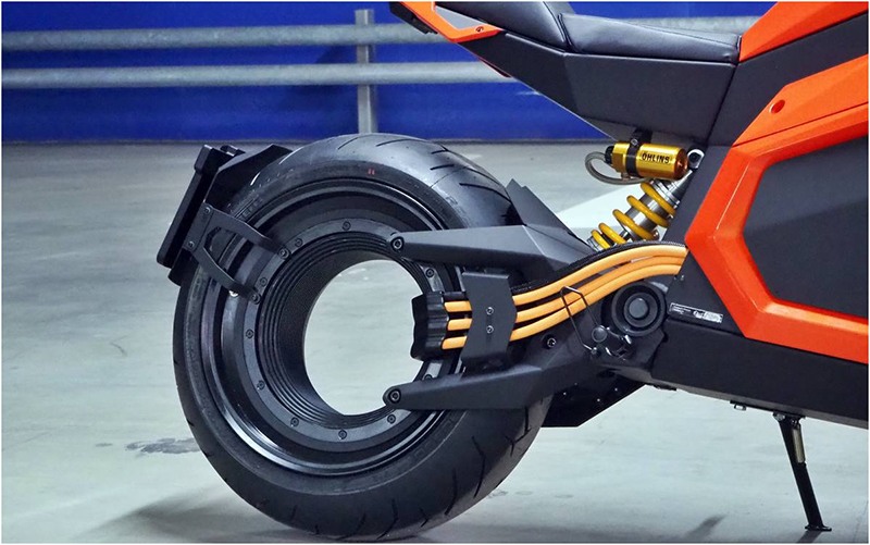 Una moto eléctrica con el motor integrado en la rueda trasera - Taller ...